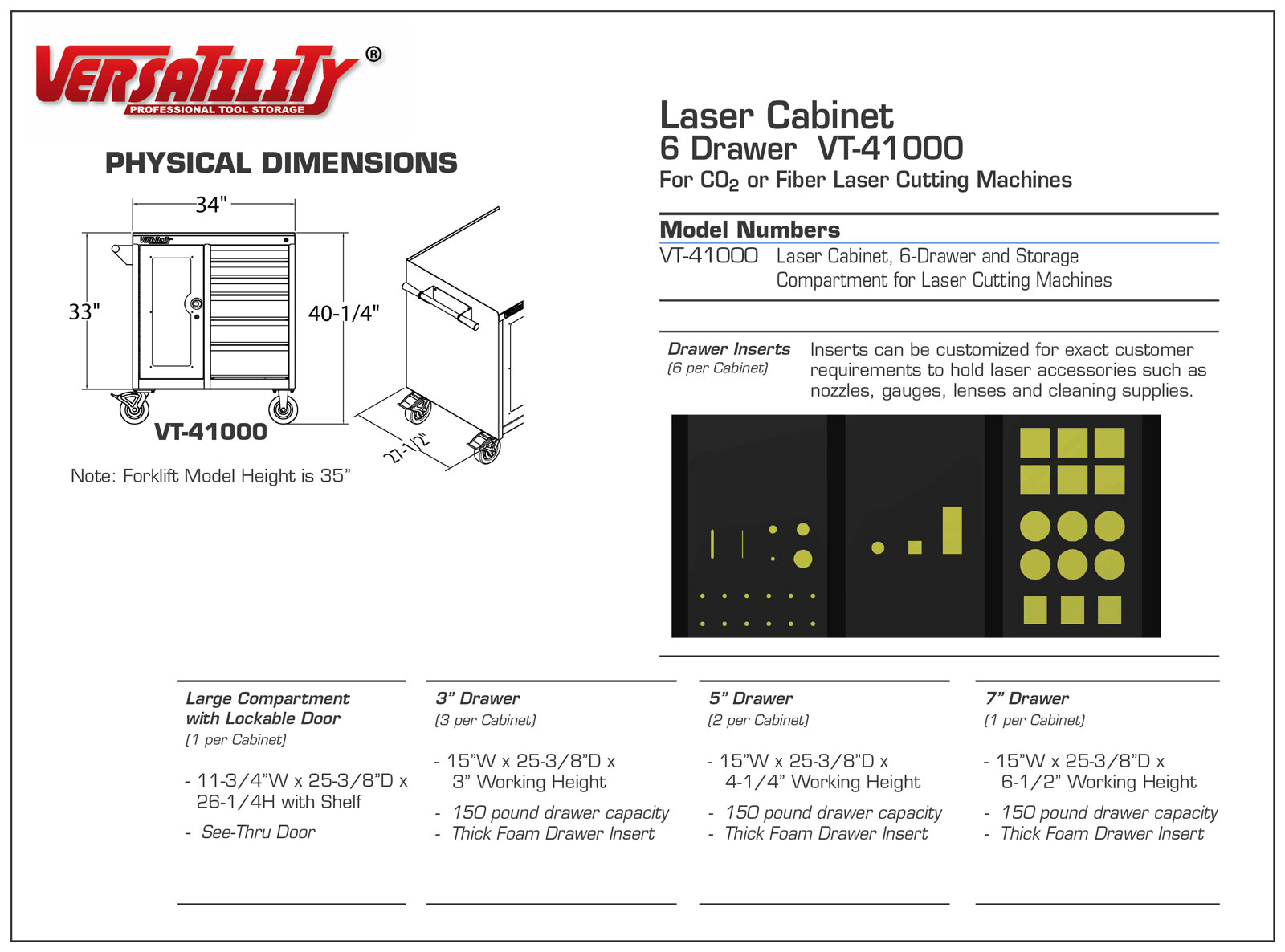 laser cabinet, laser lense and accessory cabinet